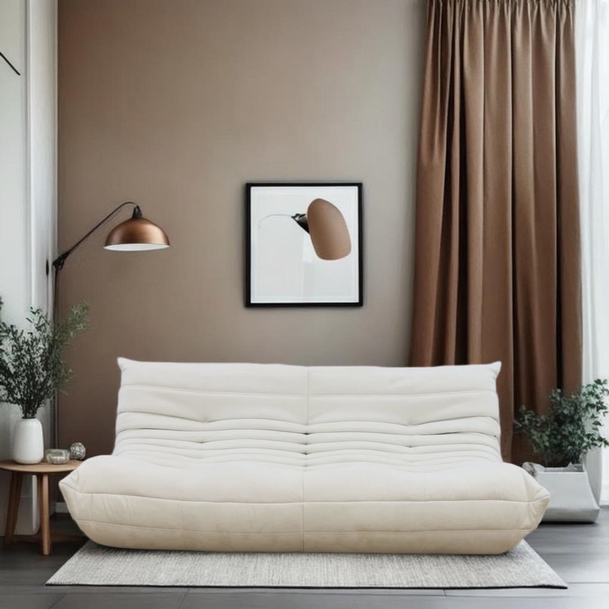 Mid-Century Vintage Fireside Lounge Sofa Couch Two three cornor seat